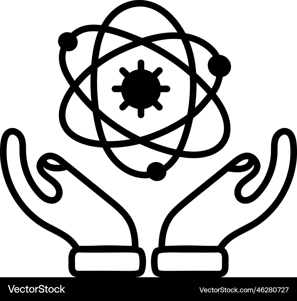 Atomic Doodle Icon Royalty Free Vector Image - VectorStock
