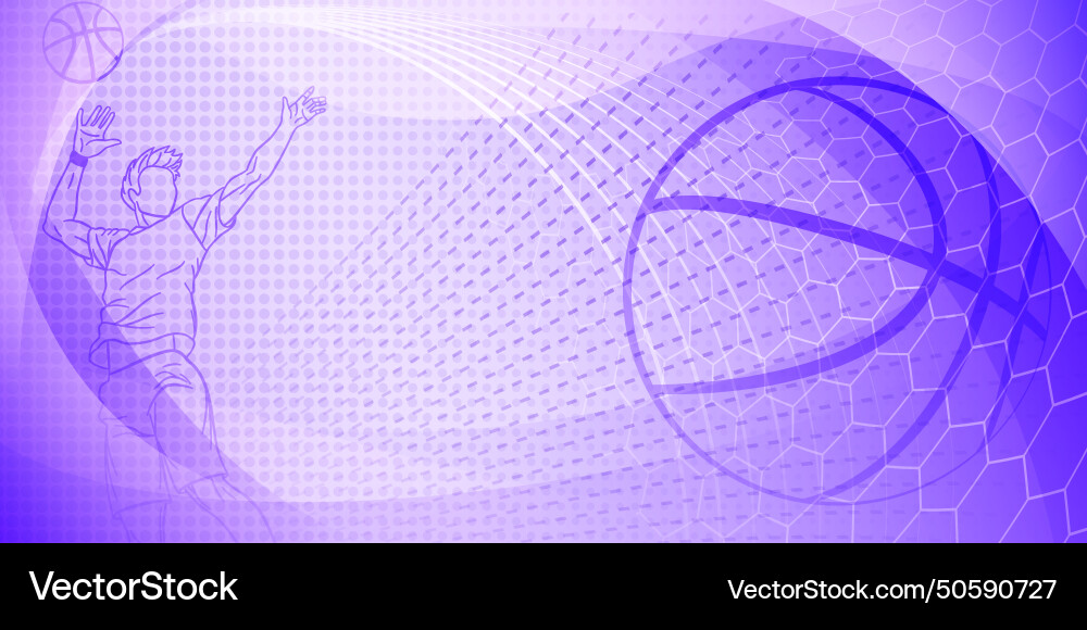 Basketball themed background Royalty Free Vector Image