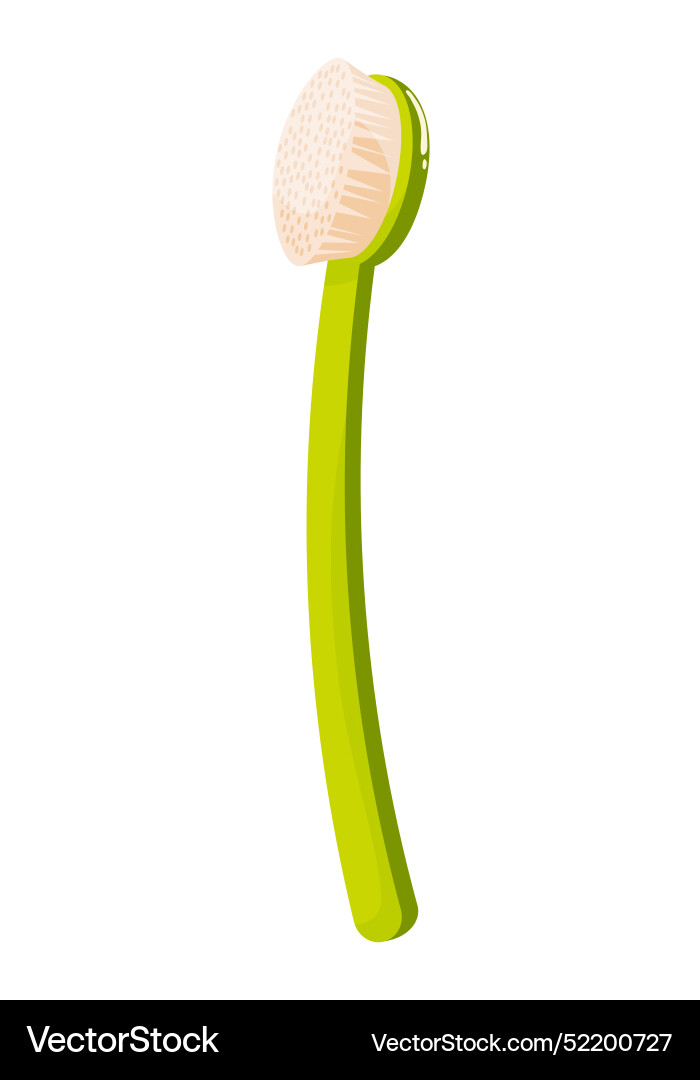 Cartoon green toothbrush isolated Royalty Free Vector Image