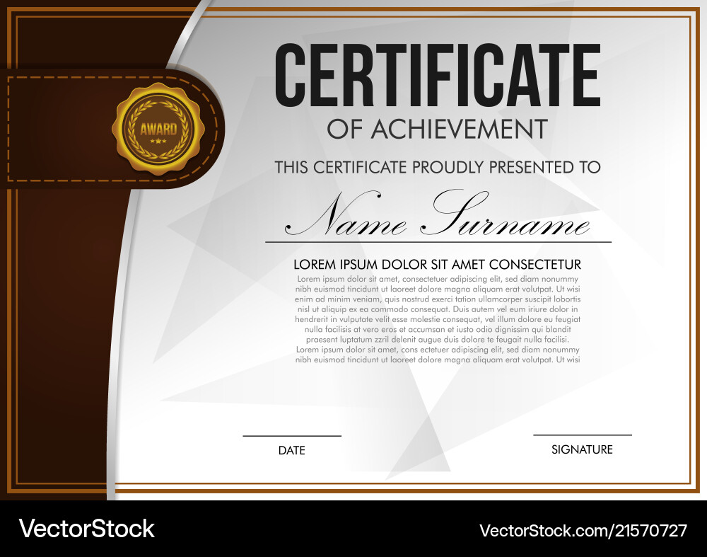 Certificate Royalty Free Vector Image - VectorStock