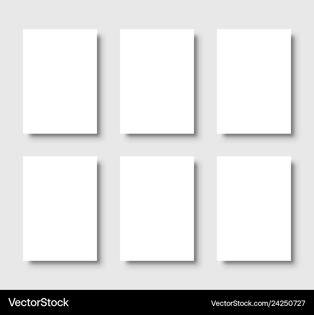 Empty white poster paper blank template Royalty Free Vector