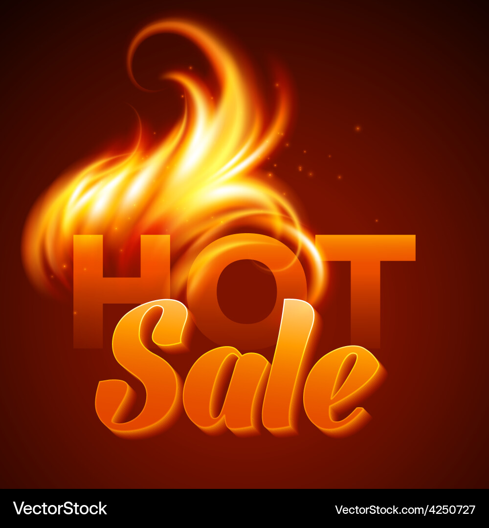 Fire realistic background Royalty Free Vector Image