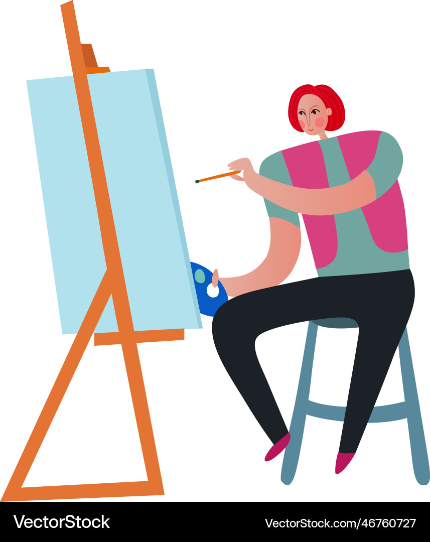 Flat artist Royalty Free Vector Image - VectorStock