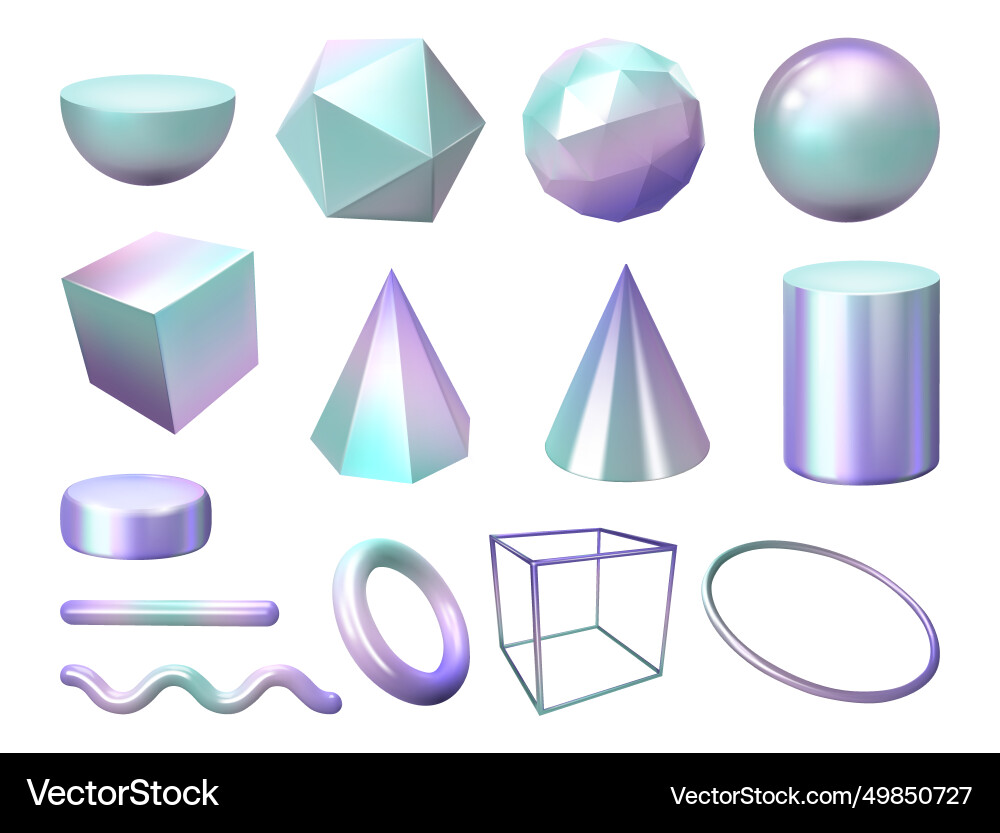 Geometric holographic gradient shapes in 3d volume