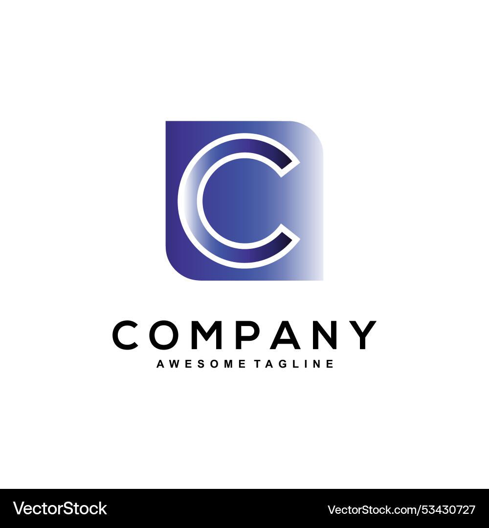 Letter c logo design Royalty Free Vector Image