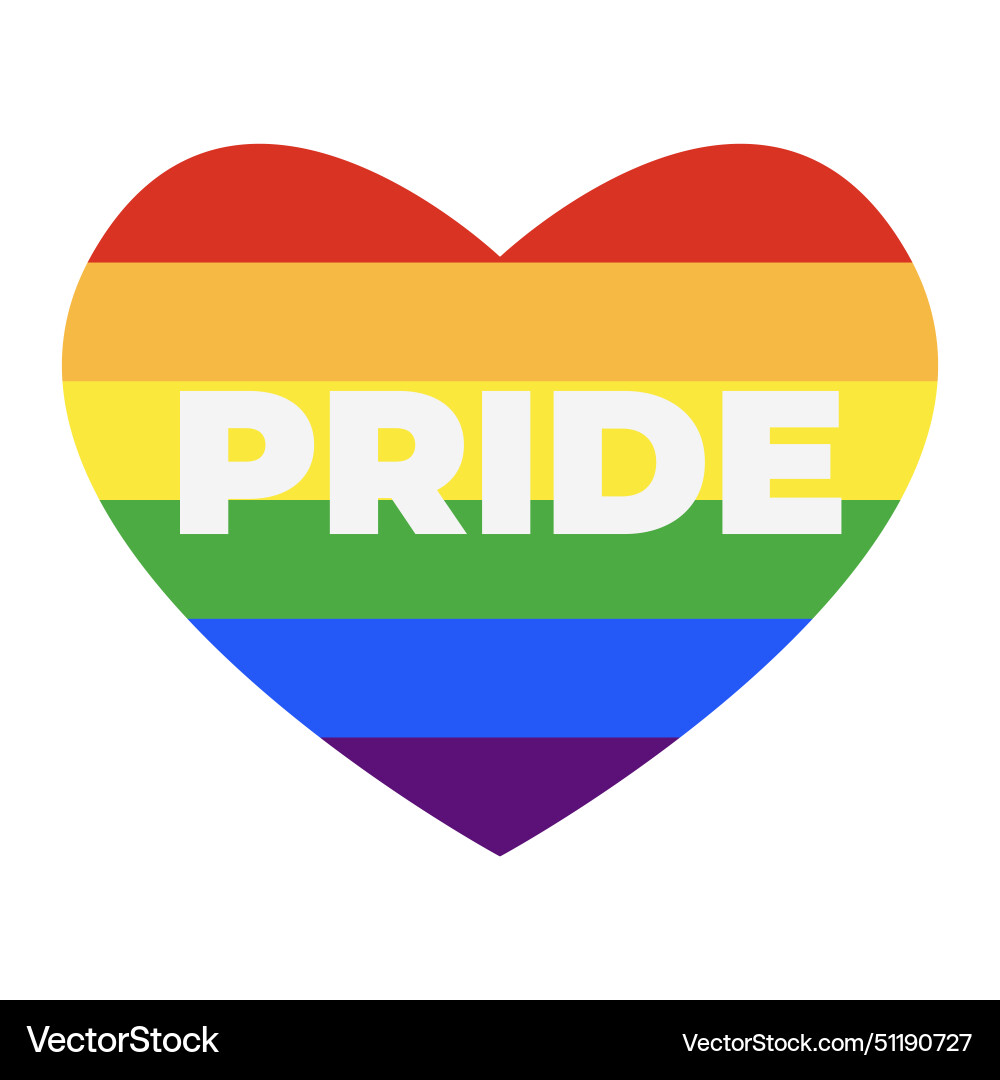 Lgbt Rainbow Heart Pride Month Concept Royalty Free Vector