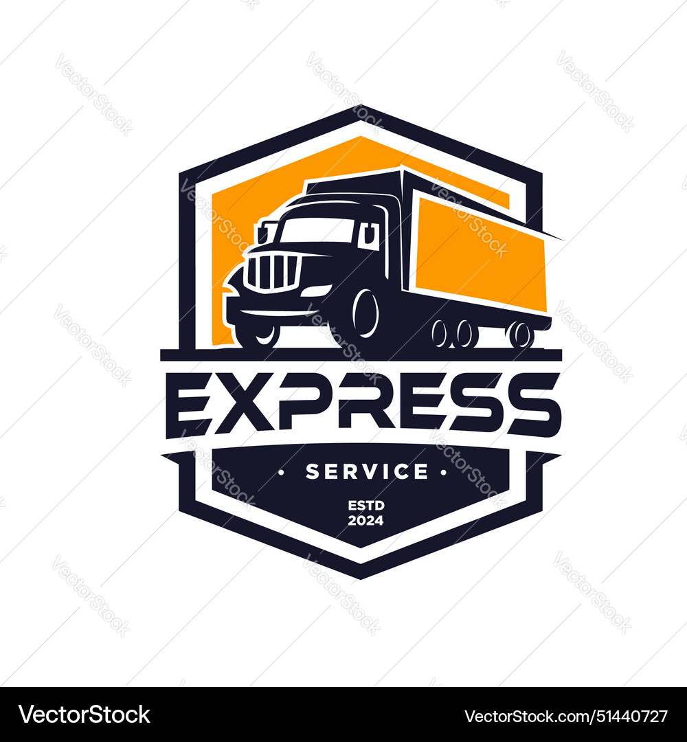 Logistics auto truck transport logo design Vector Image