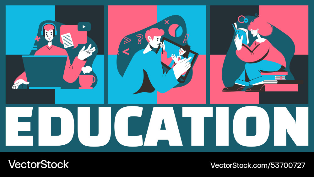 People education student course school lesson Vector Image