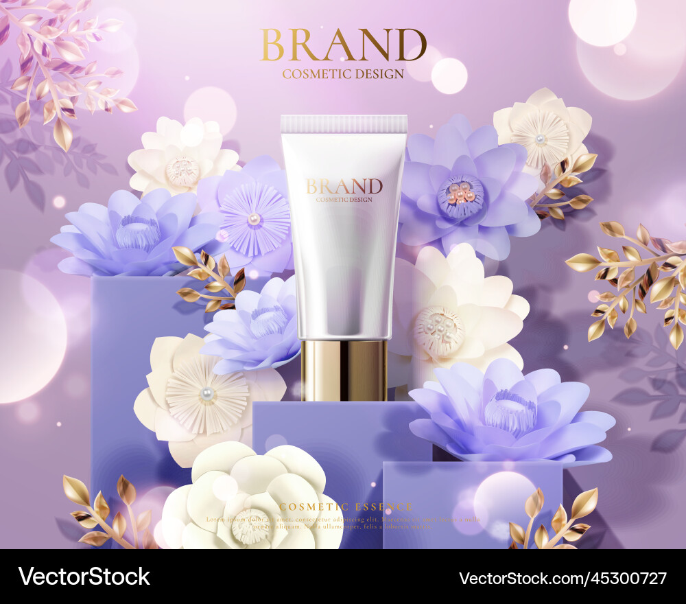 Plastic tube product ads Royalty Free Vector Image