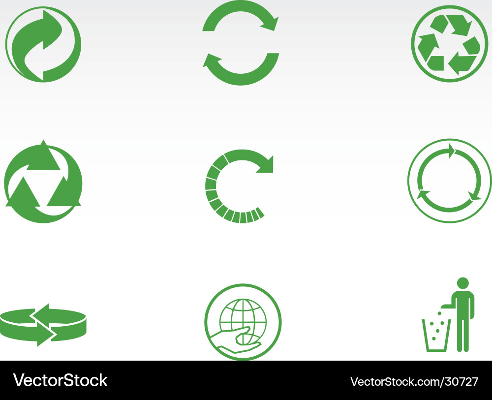 Recycling pictograms Royalty Free Vector Image