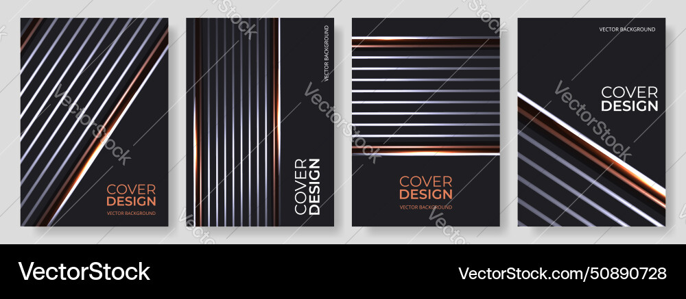 Abstract creative posters template set Royalty Free Vector
