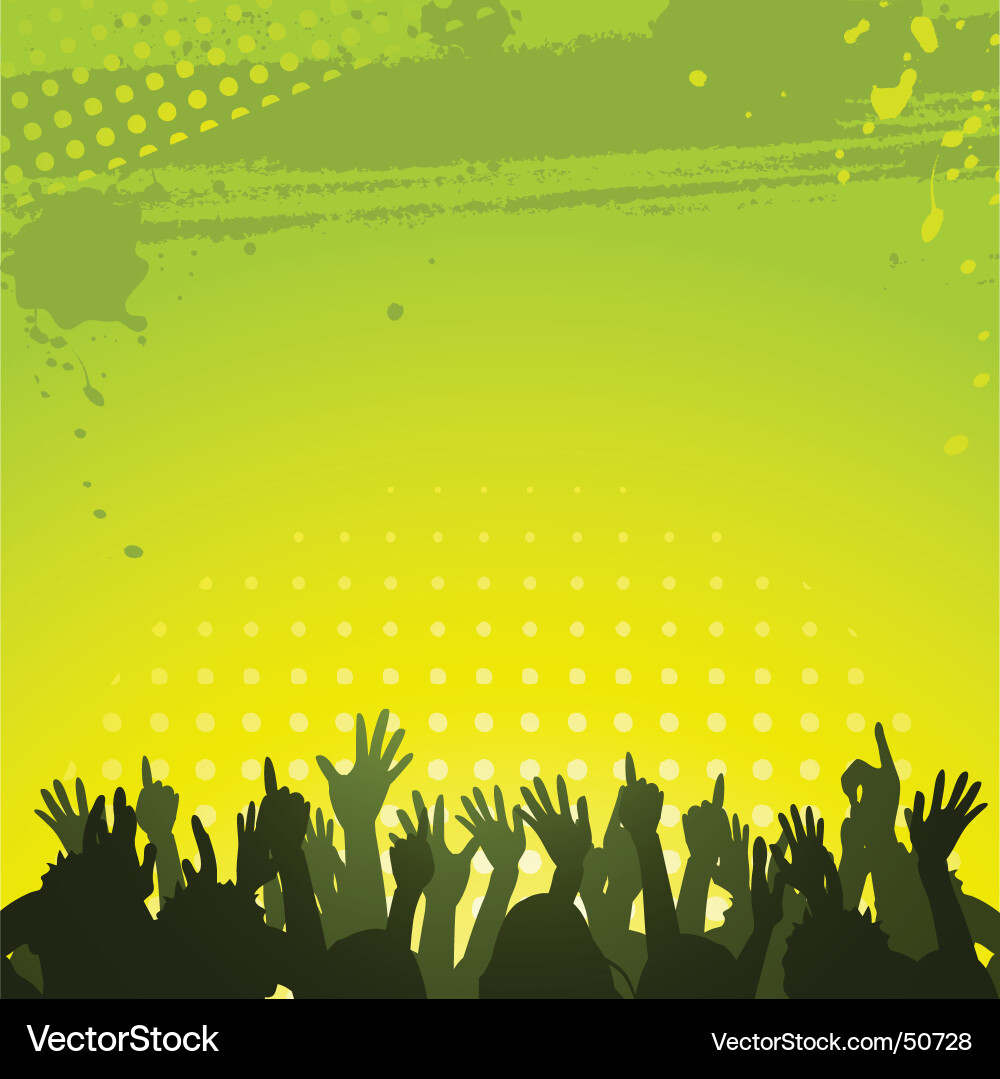 Abstract green background and crowd Royalty Free Vector