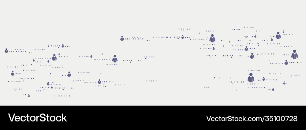 Abstract human connections headline background Vector Image
