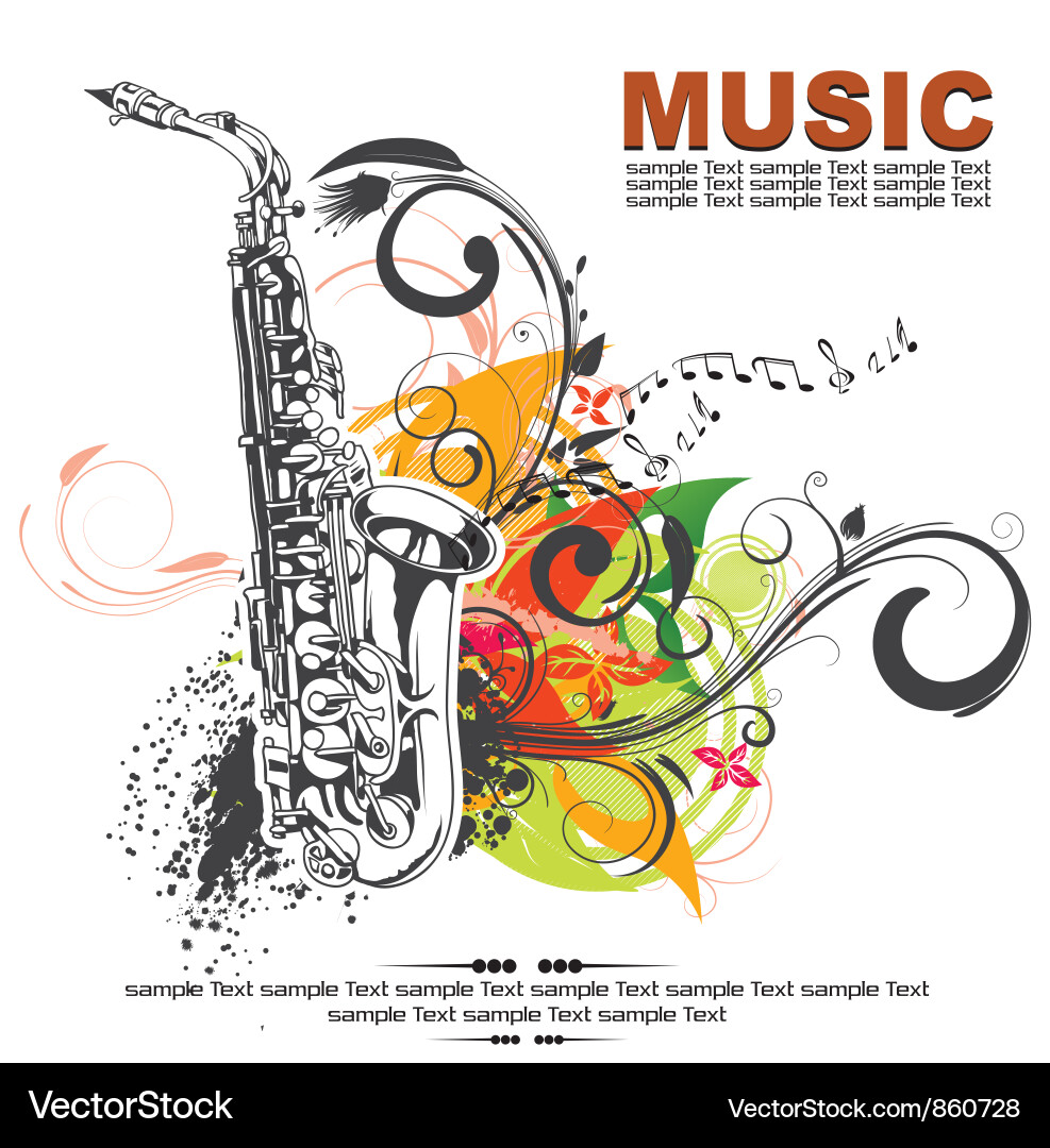 Abstract Music Poster Royalty Free Vector Image