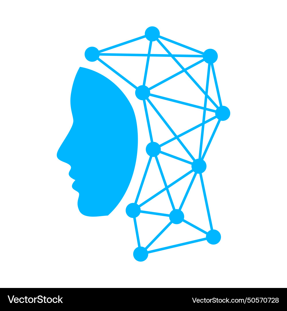 Artificial intelligence icon logo Royalty Free Vector Image