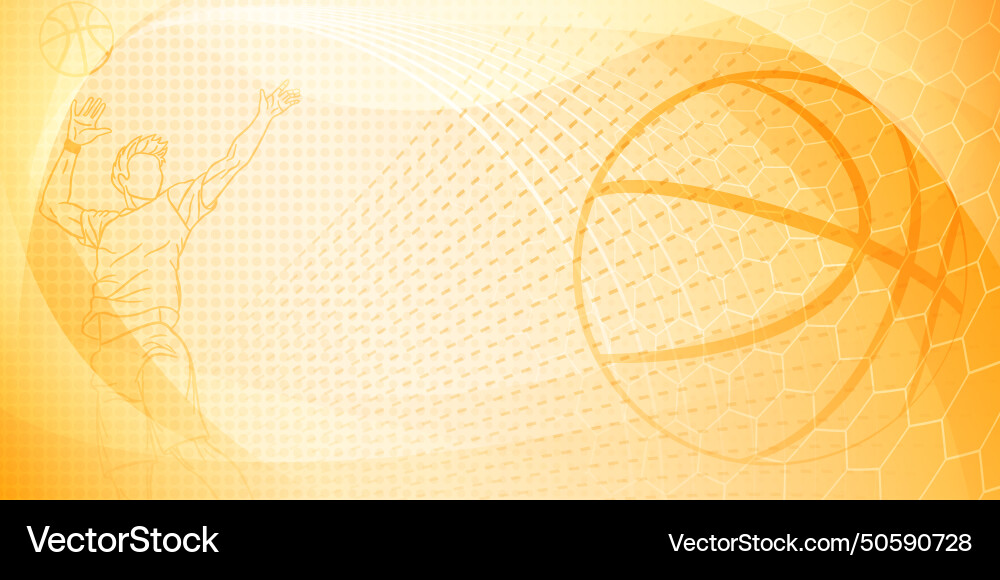Basketball themed background Royalty Free Vector Image