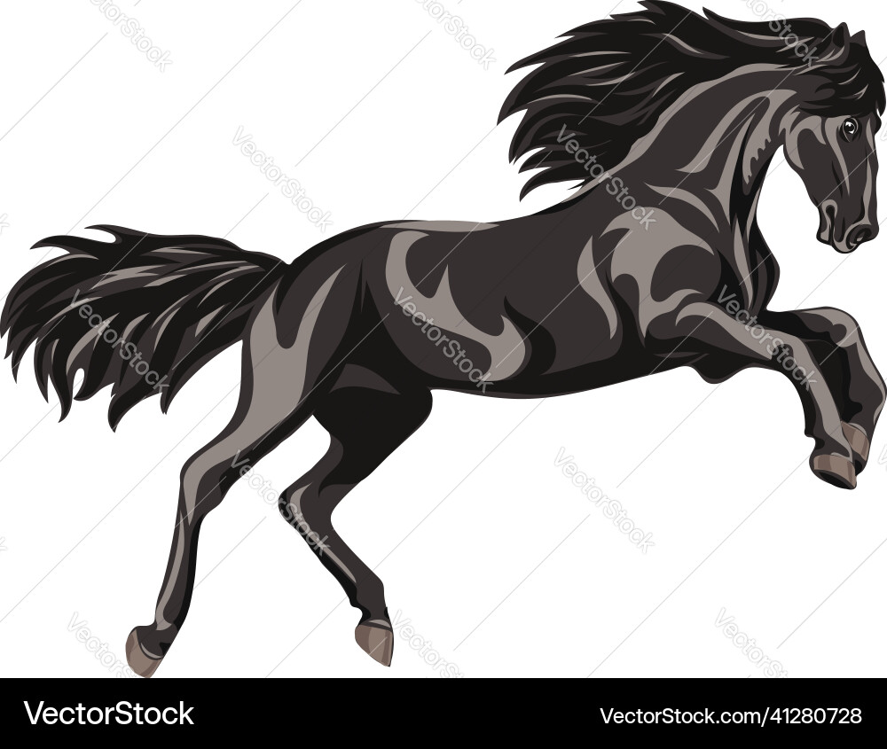 Black horse Royalty Free Vector Image - VectorStock