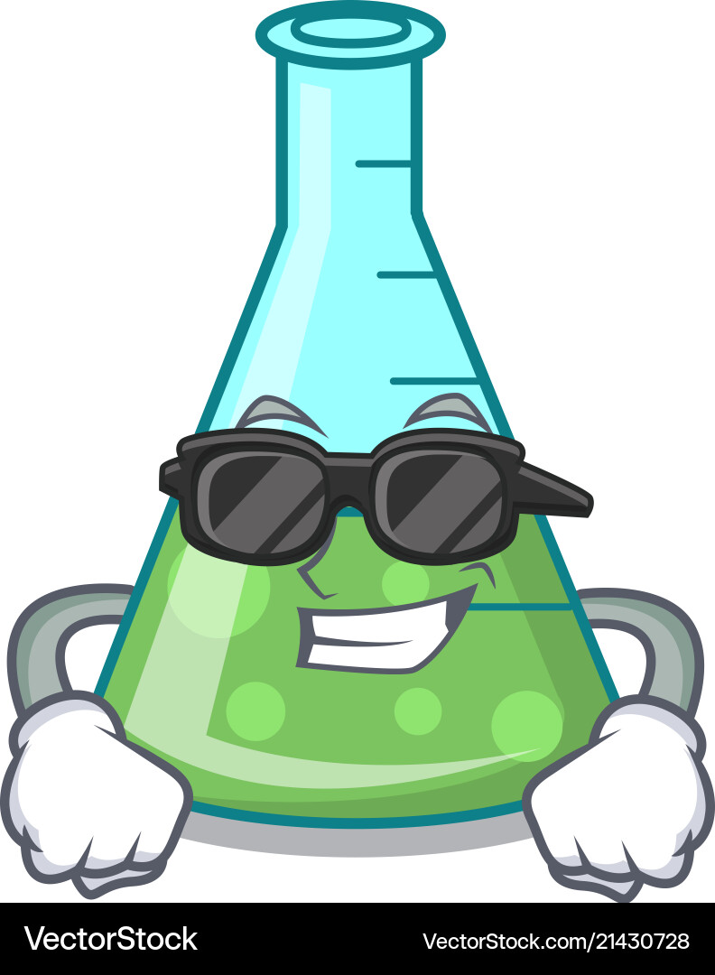 Cute Science Beaker Character Royalty Free Vector Image