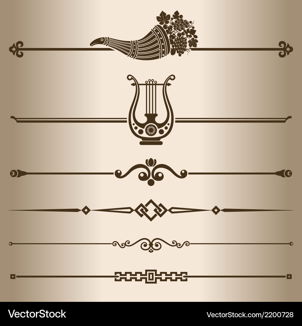 Decorative lines Royalty Free Vector Image - VectorStock
