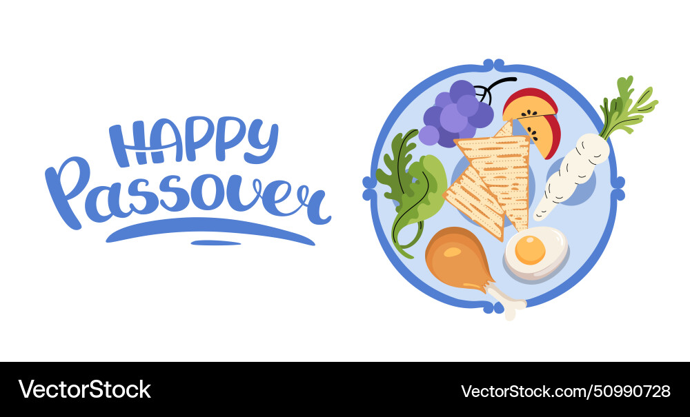 Happy passover greeting web banner jewish Vector Image