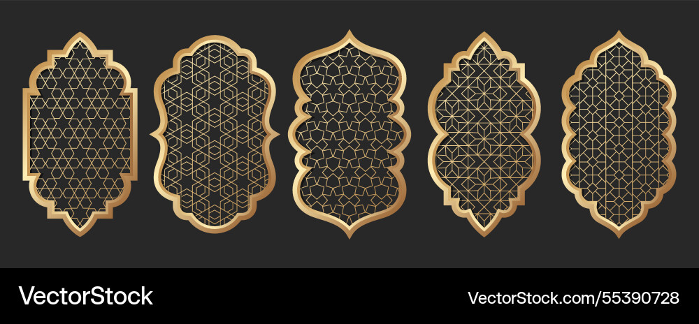 Islamic Window Patterns Royalty Free Vector Image