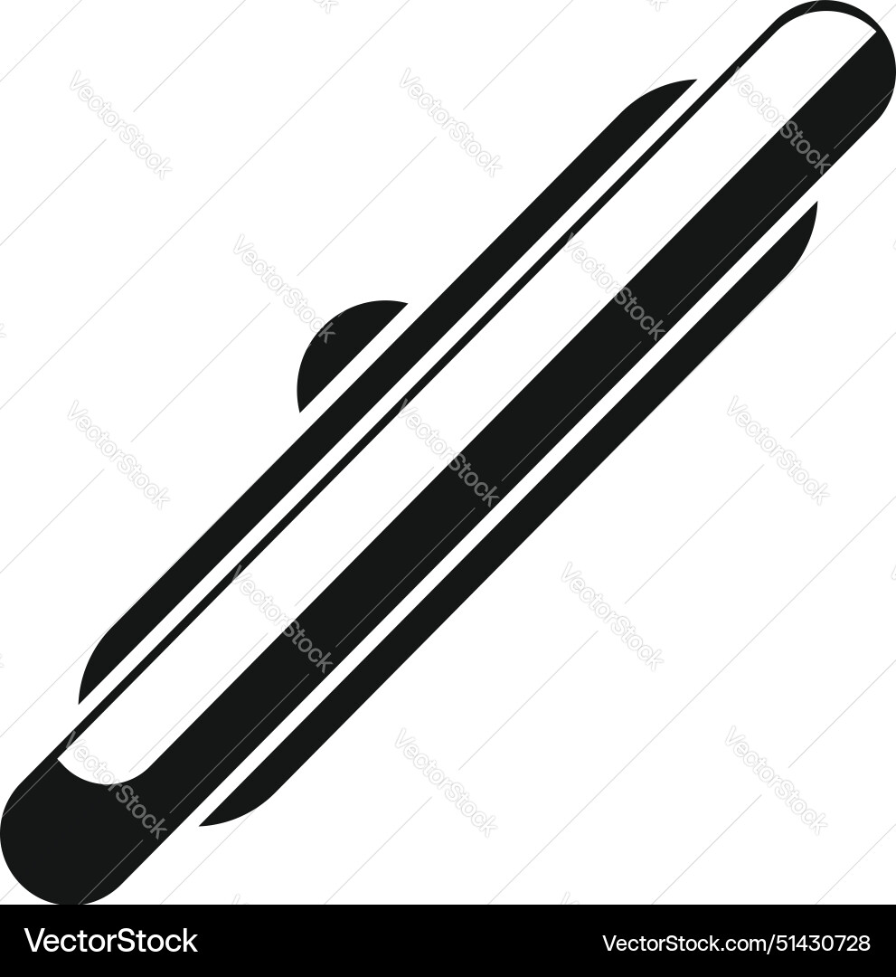 Minimalistic black and white ski icon Royalty Free Vector