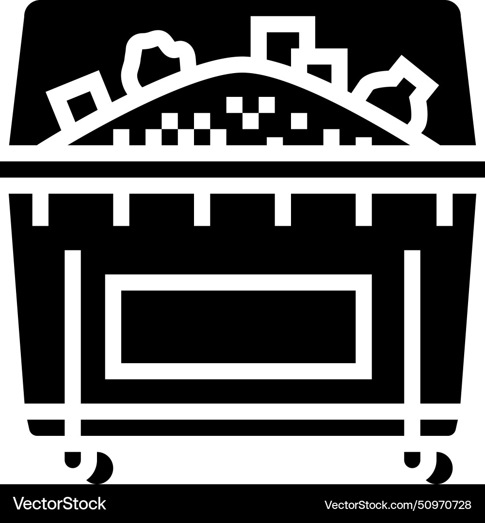 Municipal solid waste msw glyph icon Royalty Free Vector