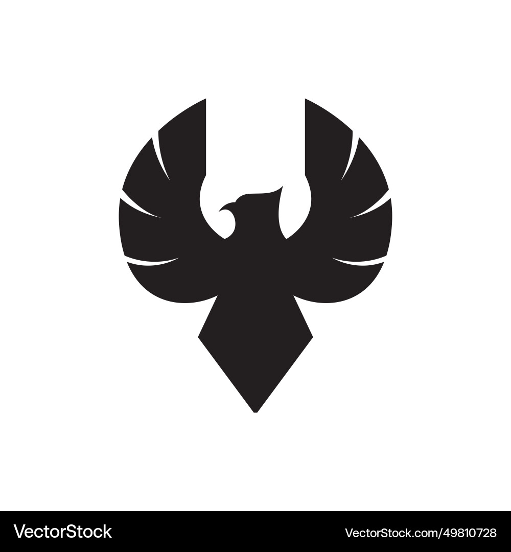 Phoenix icon logo design Royalty Free Vector Image