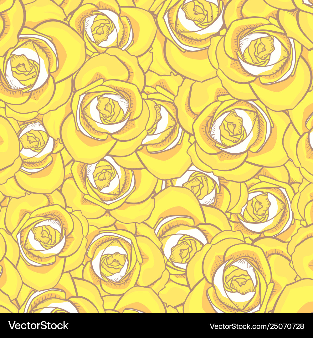 Rose seamless pattern flower Royalty Free Vector Image