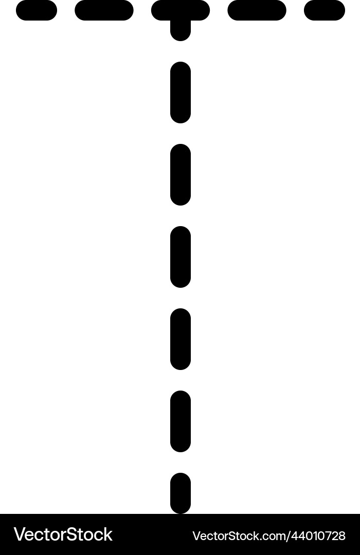 Tracing alphabet letter t prewriting dotted line Vector Image