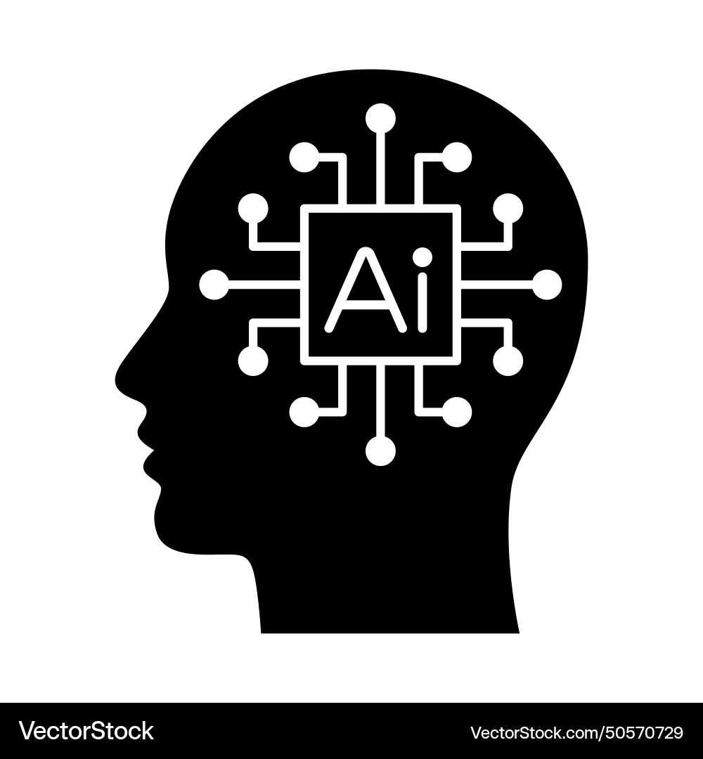 Artificial intelligence icon logo Royalty Free Vector Image