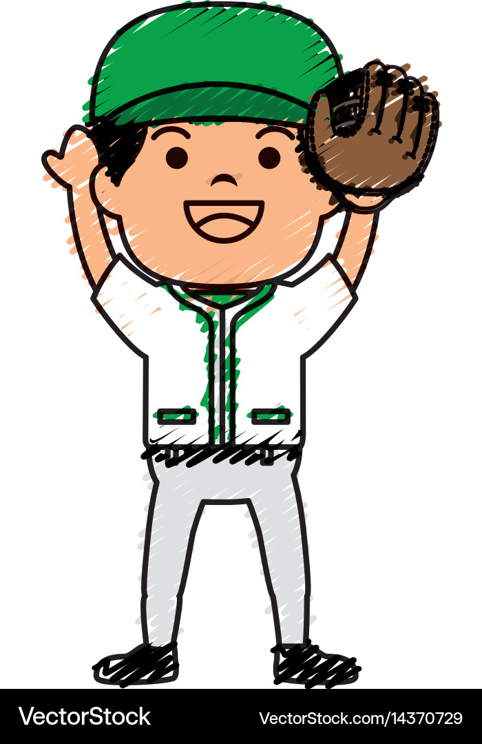 Baseball player avatar character Royalty Free Vector Image