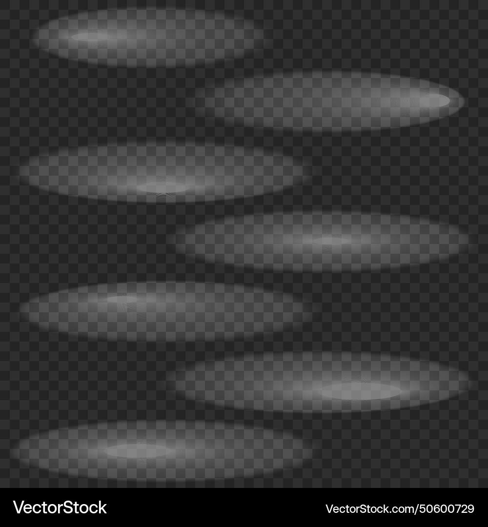 Dark transparent shadow or light effects on black Vector Image