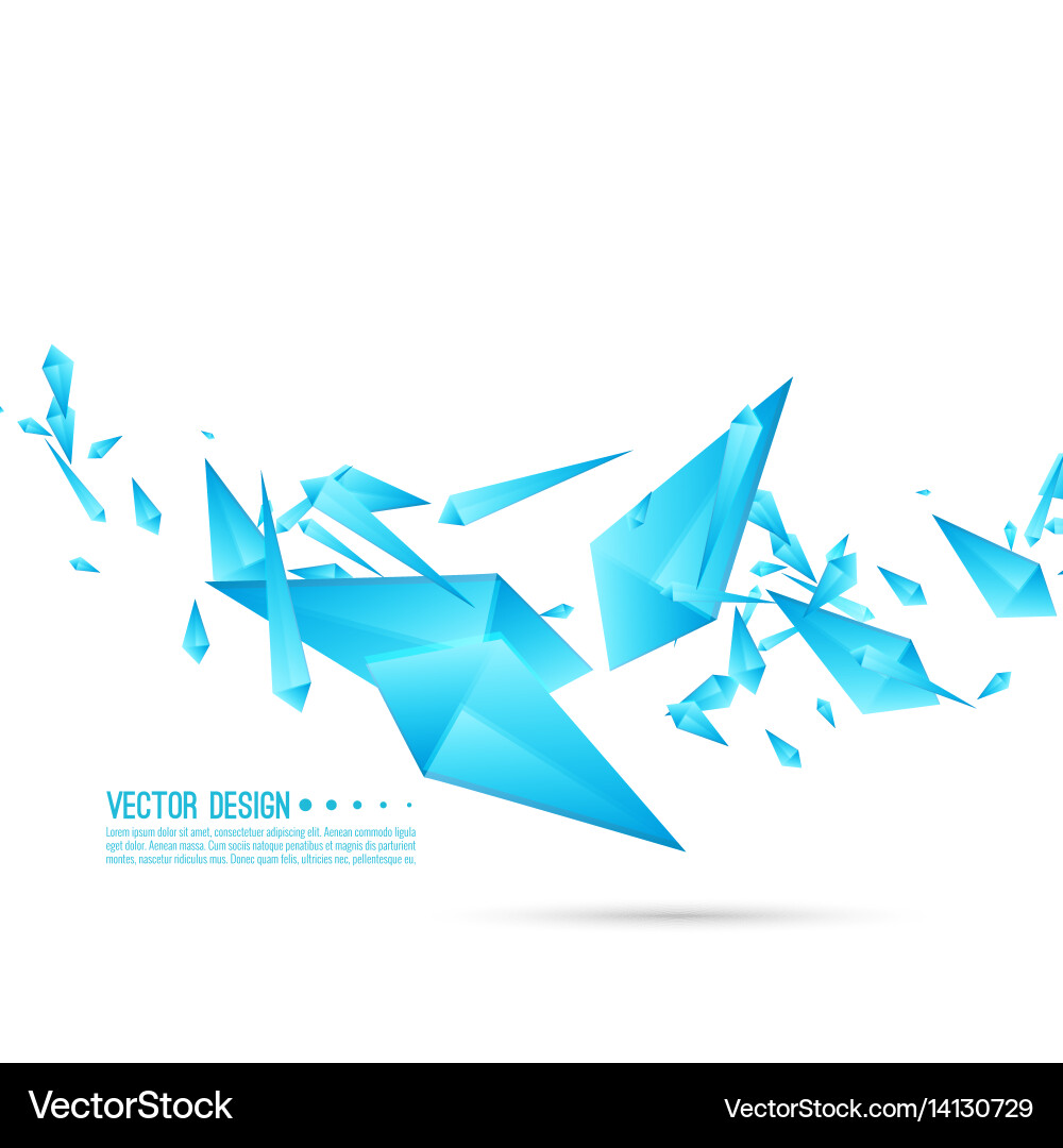 Dynamic Fragment Explosion Royalty Free Vector Image