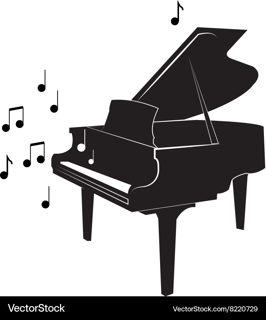 Elegant Grand Piano Royalty Free Vector Image - VectorStock
