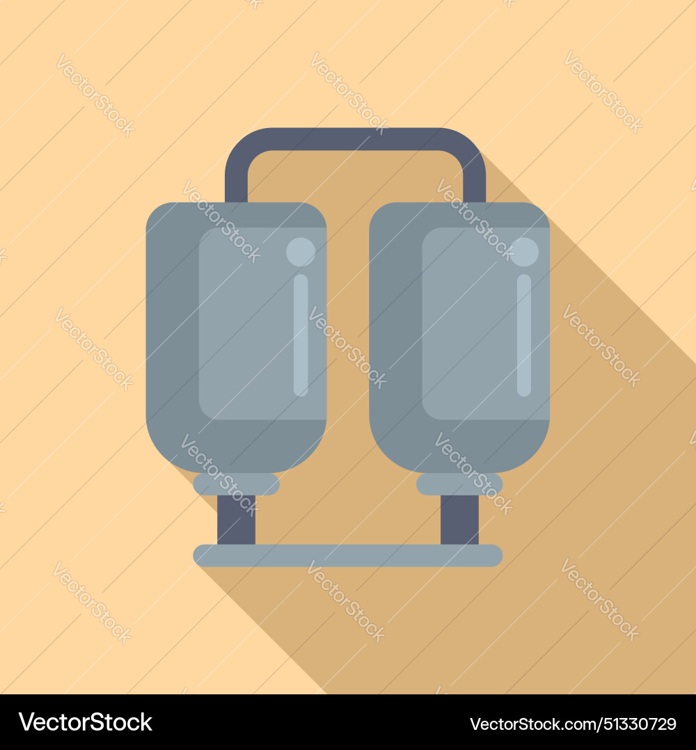 Flat design oxygen tank Royalty Free Vector Image