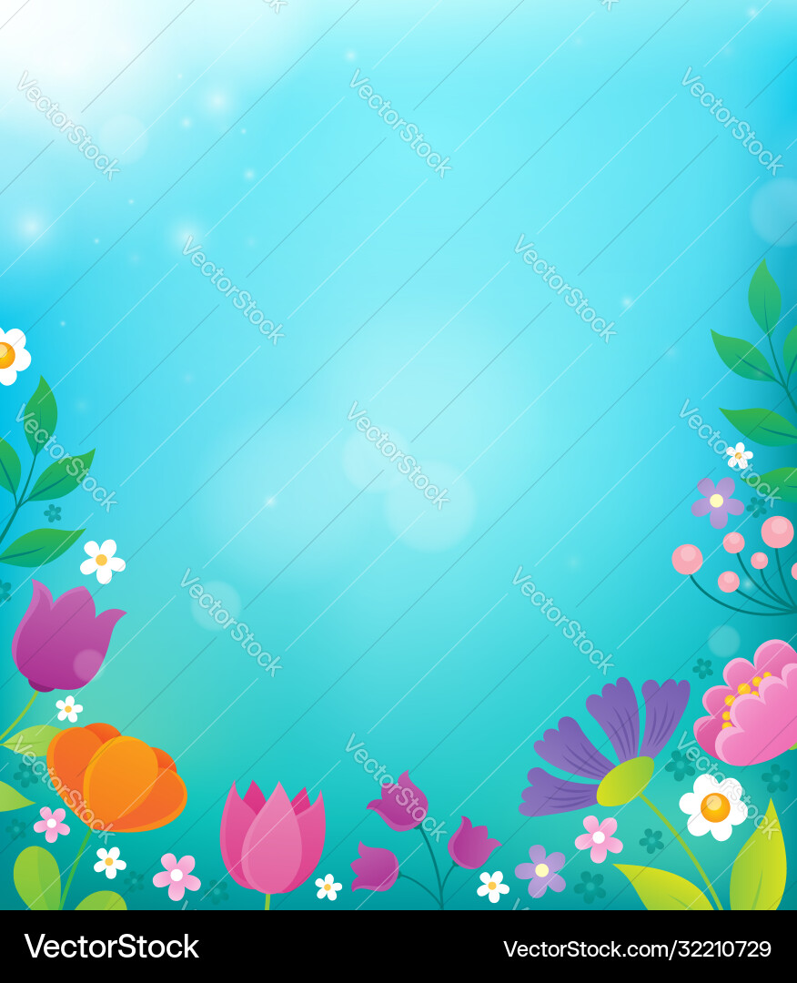 Flower topic background 2 Royalty Free Vector Image