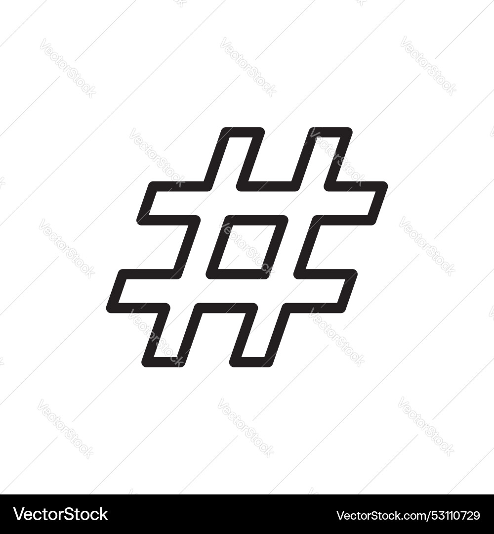 Hashtag icon Royalty Free Vector Image - VectorStock