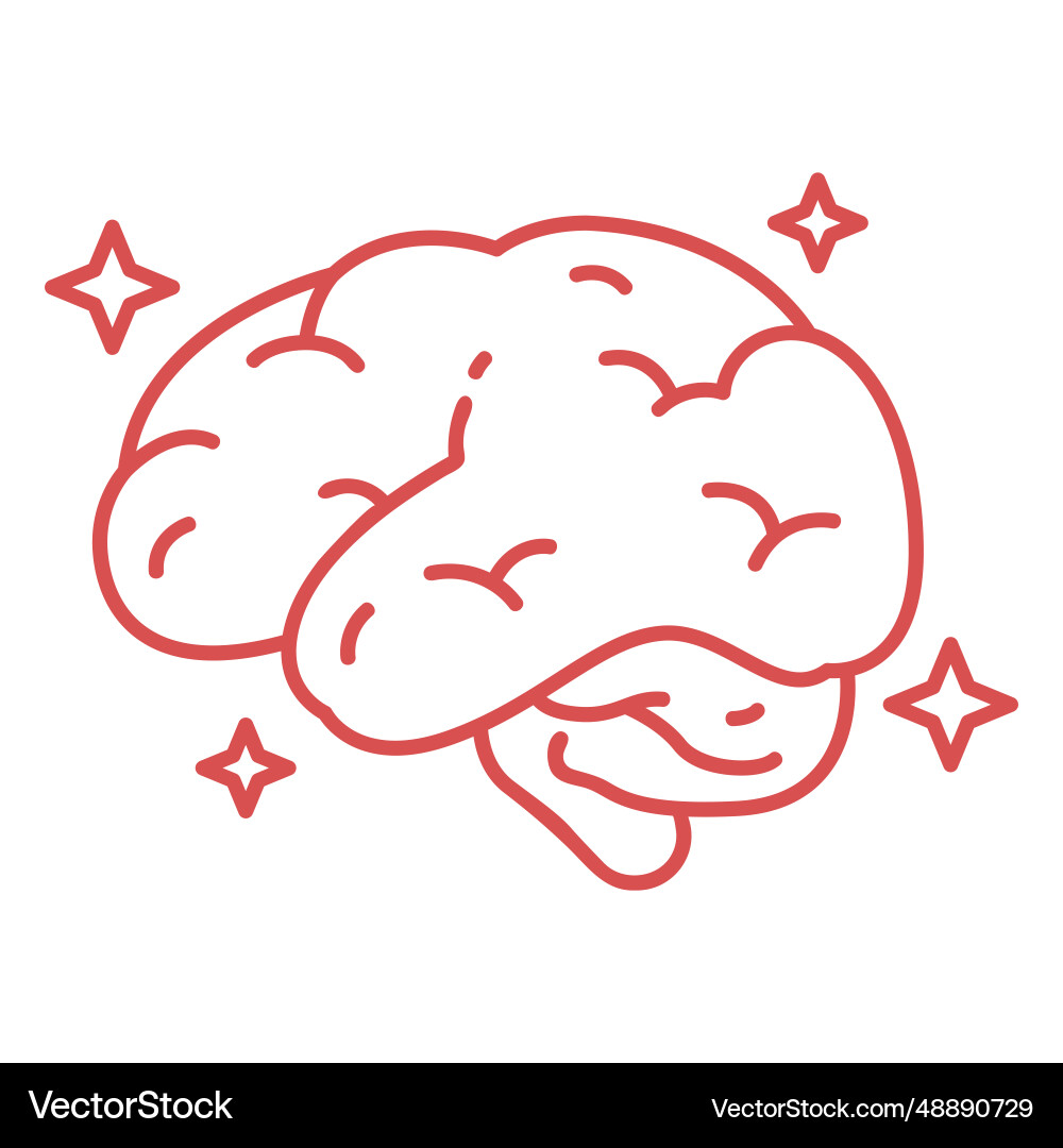 Human brain stroke organ Royalty Free Vector Image