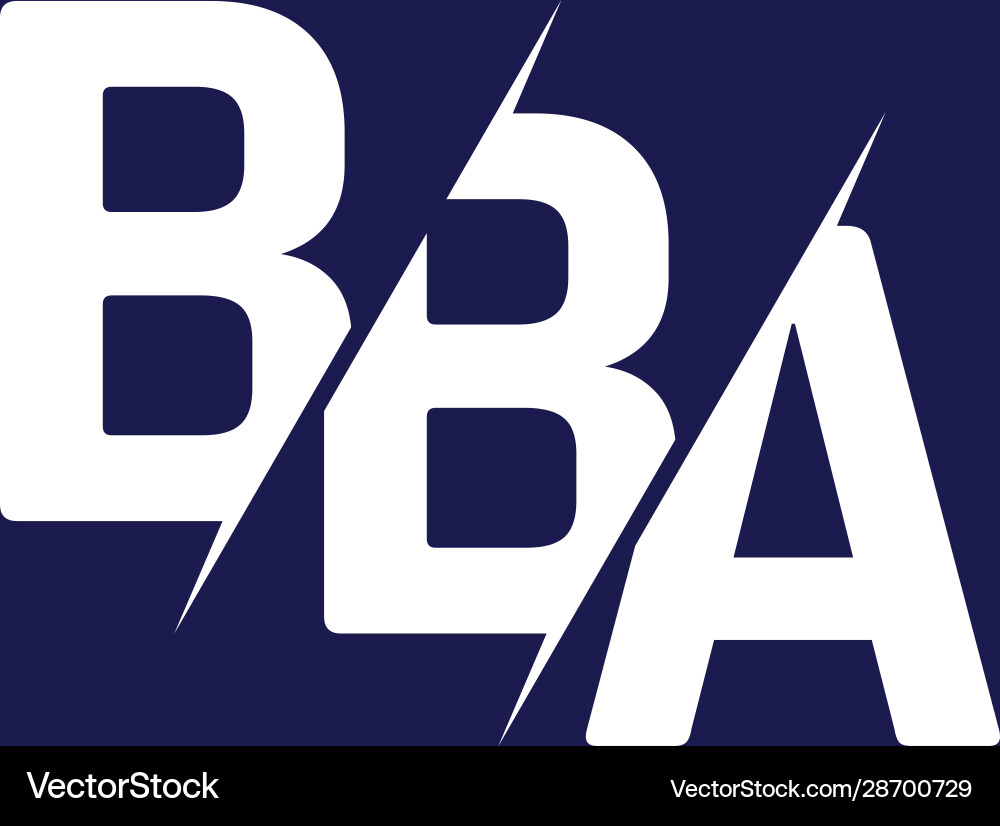 Monogram letters initial logo design bba Vector Image