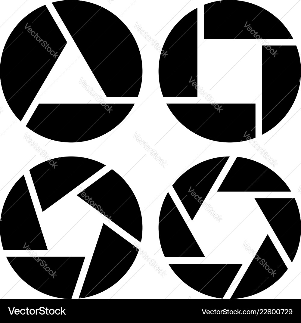 Shutter symbols Royalty Free Vector Image - VectorStock