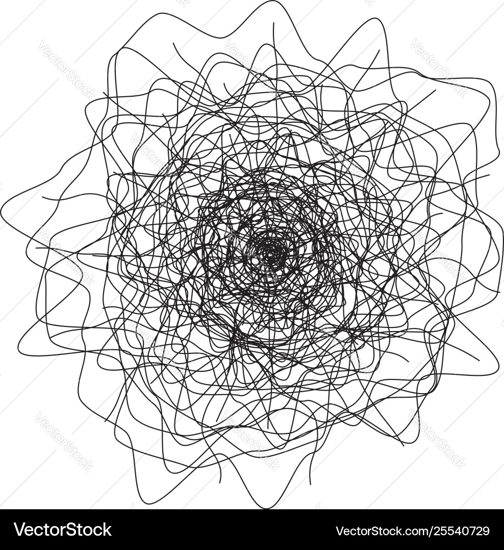 Tangled thin line Royalty Free Vector Image - VectorStock