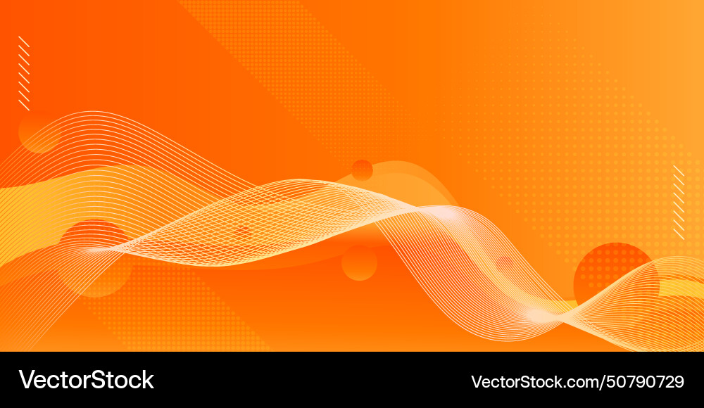 Wave orange background with gradient concept Vector Image