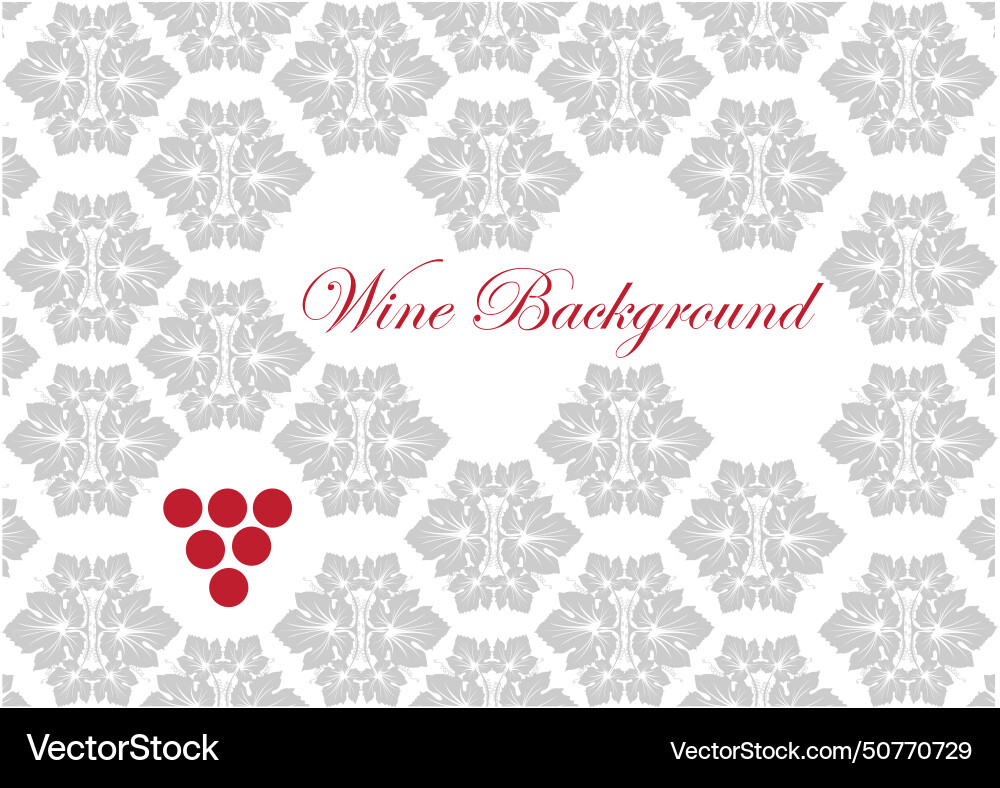 Wine card background Royalty Free Vector Image