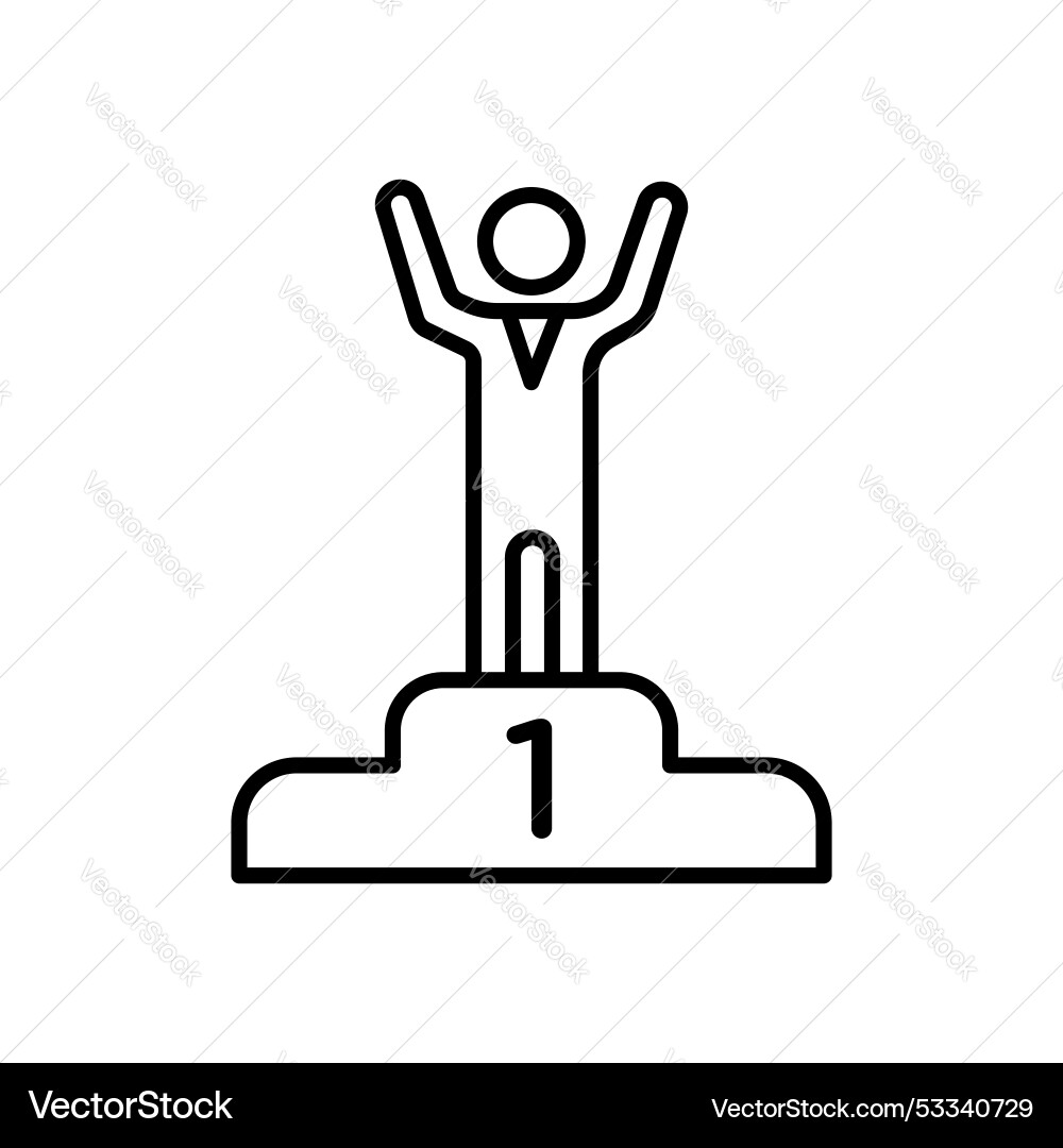 Winner icon set success ceremony leadership Vector Image
