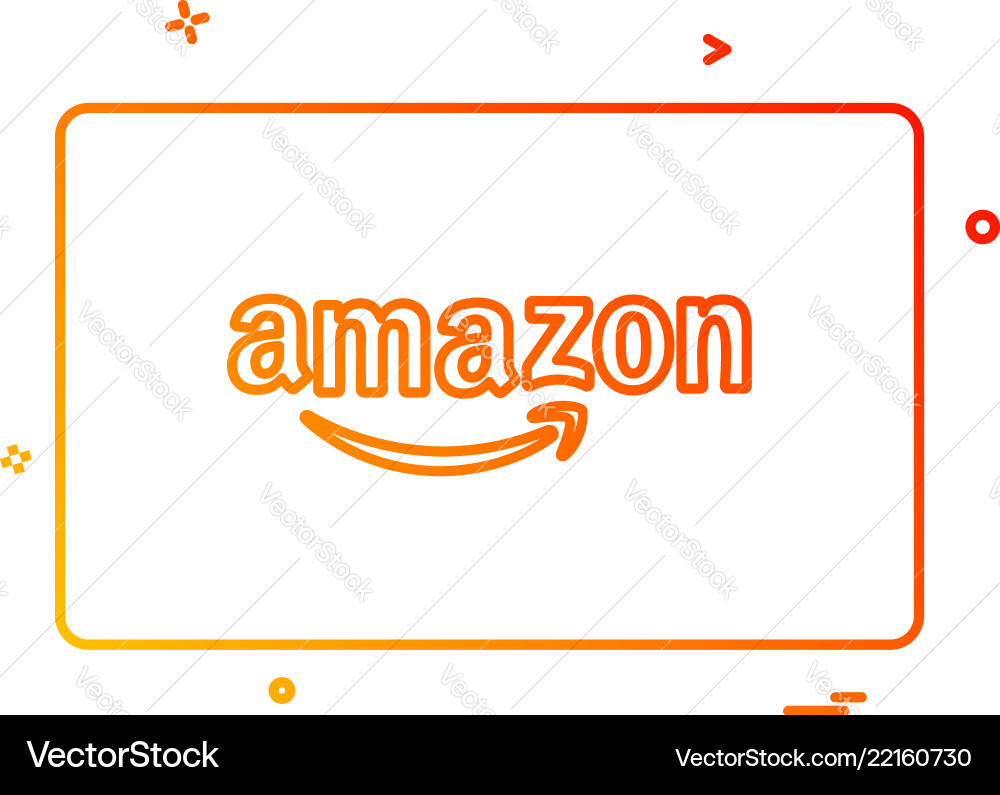 Amazon credit card design Royalty Free Vector Image