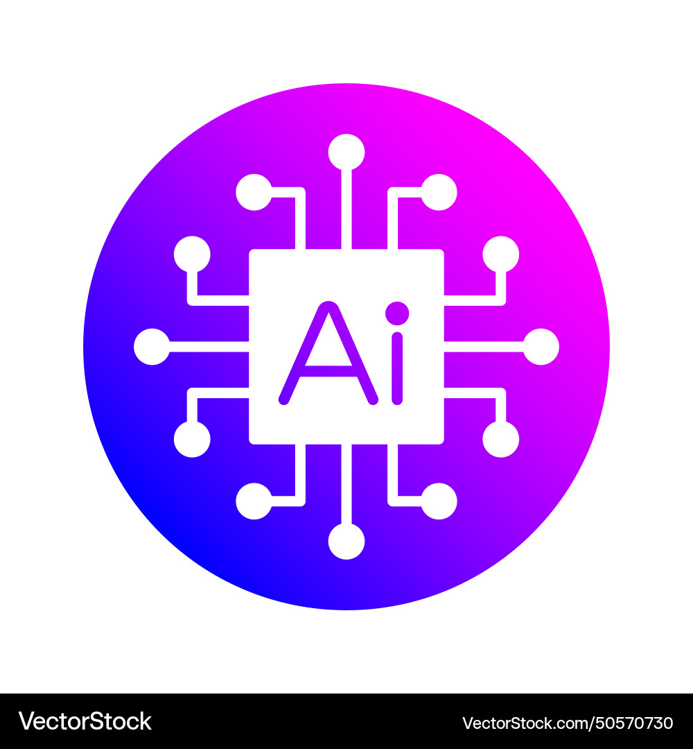 Artificial intelligence icon logo Royalty Free Vector Image