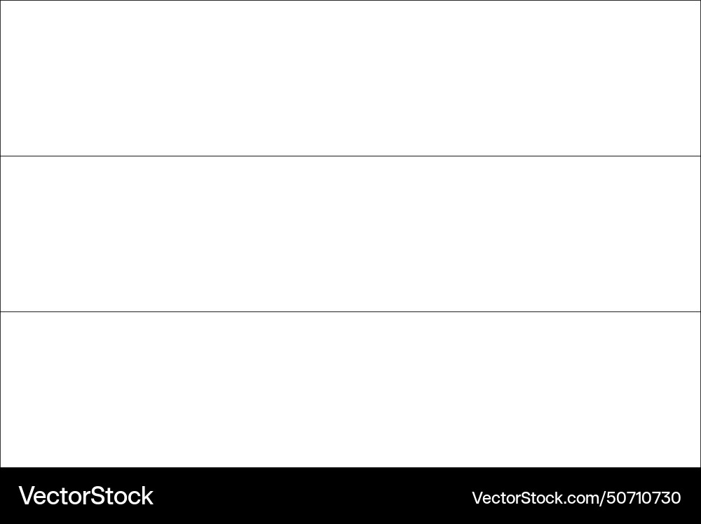 Black outline flag of lithuania Royalty Free Vector Image