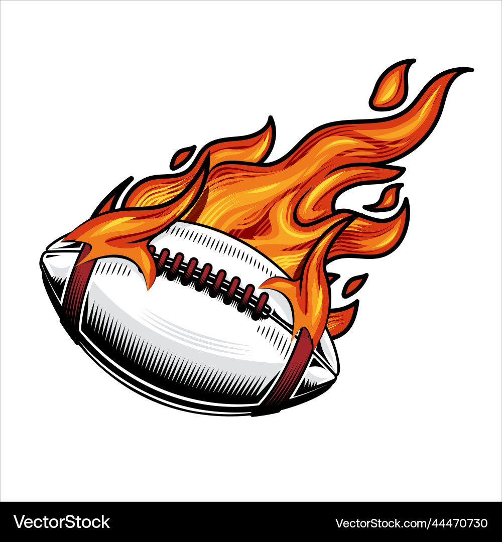 Burning Football Royalty Free Vector Image - VectorStock