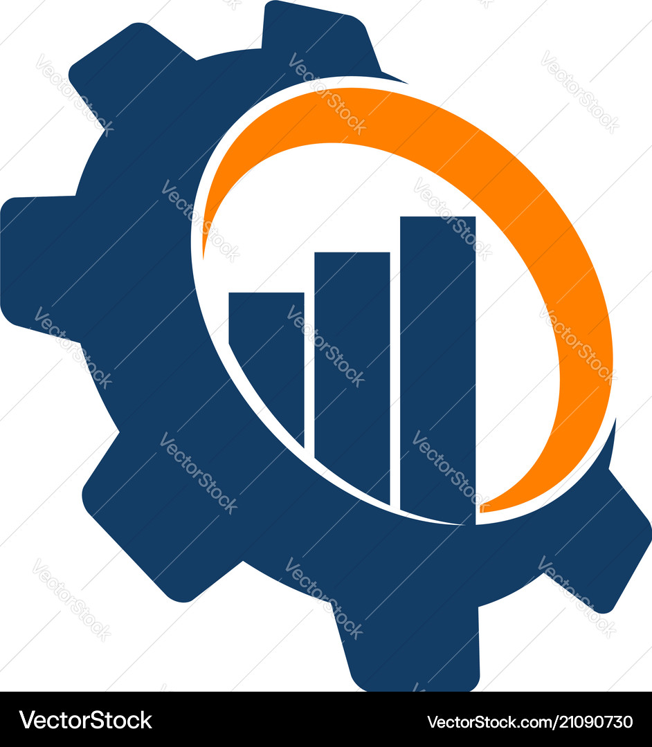 Business automation gear Royalty Free Vector Image